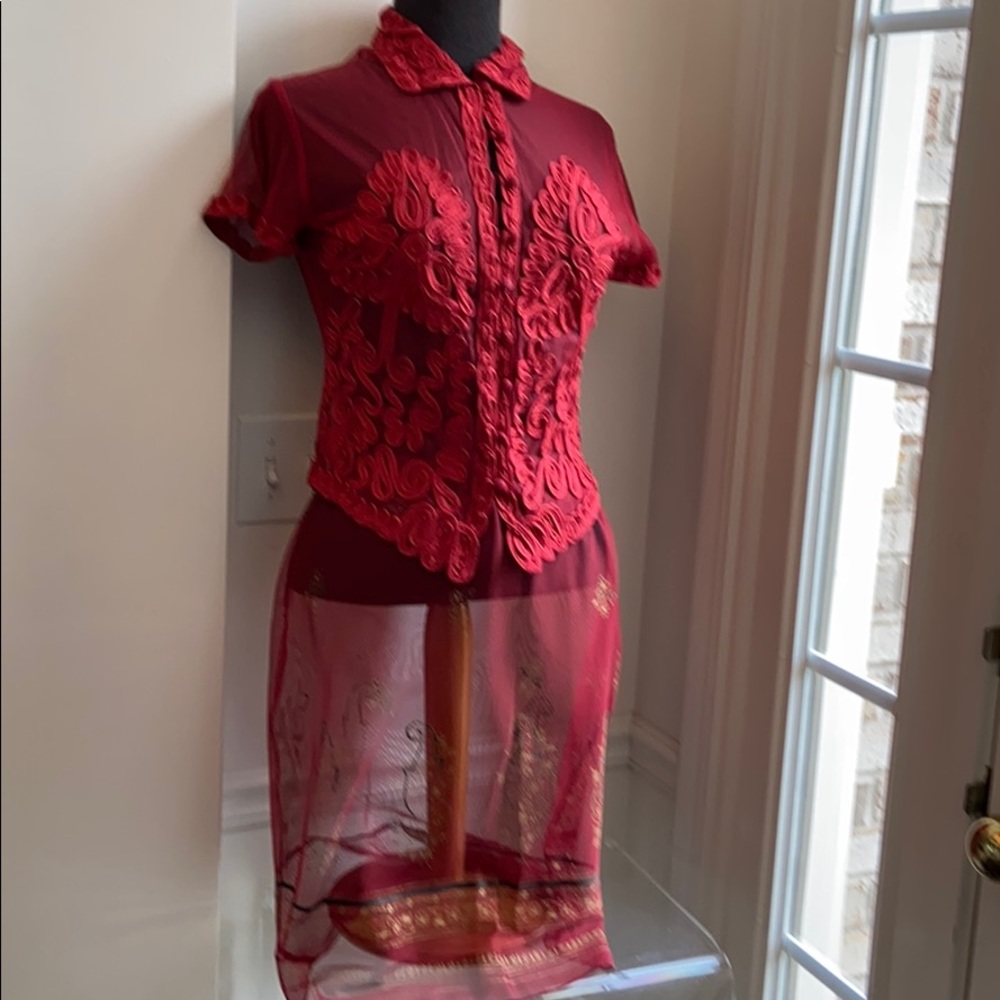 Sheer Mesh Outfit - Gem